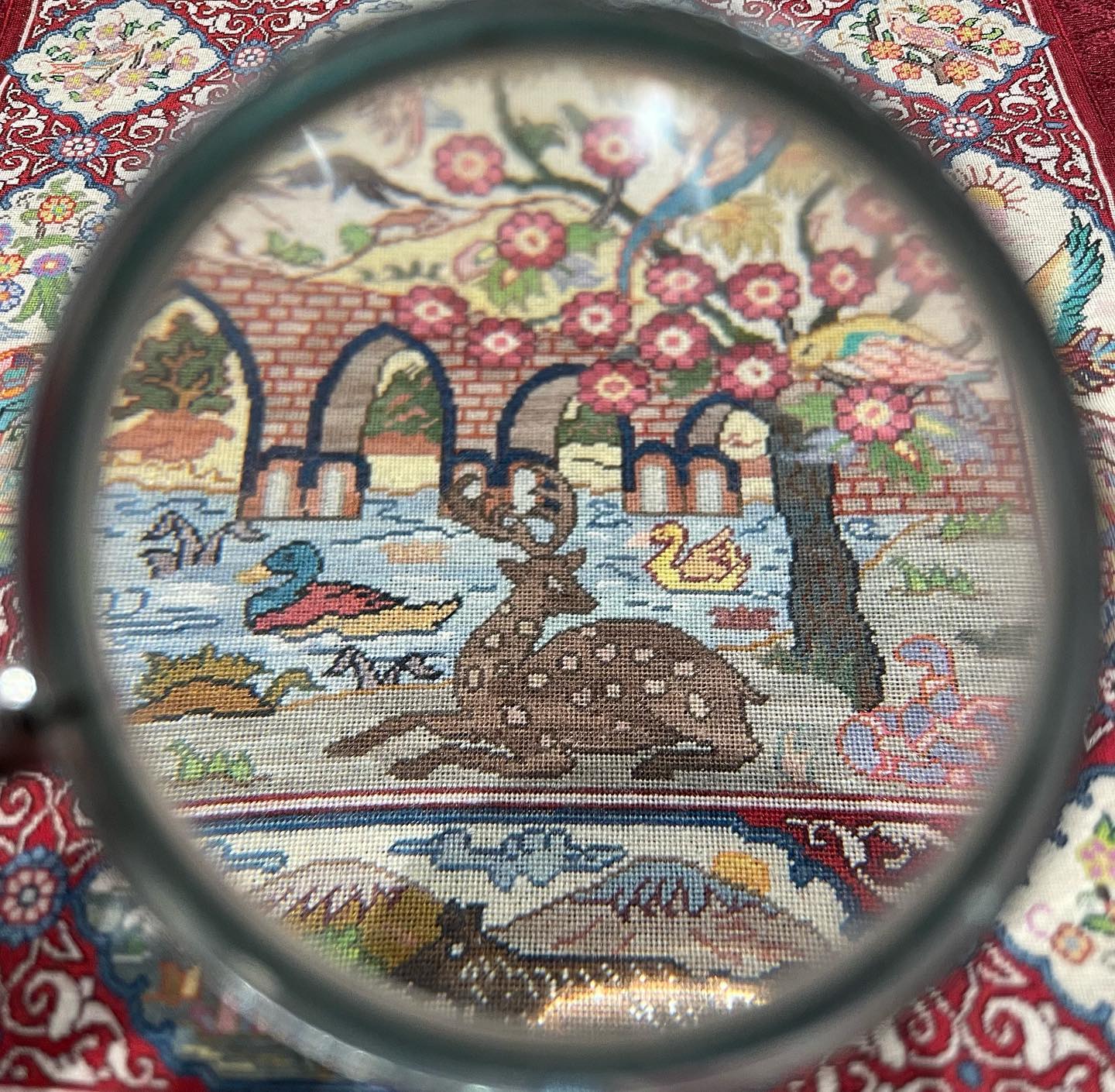 Tree of Life Petit Point Miniature Rugs Series - Tiny Scenes That Feel