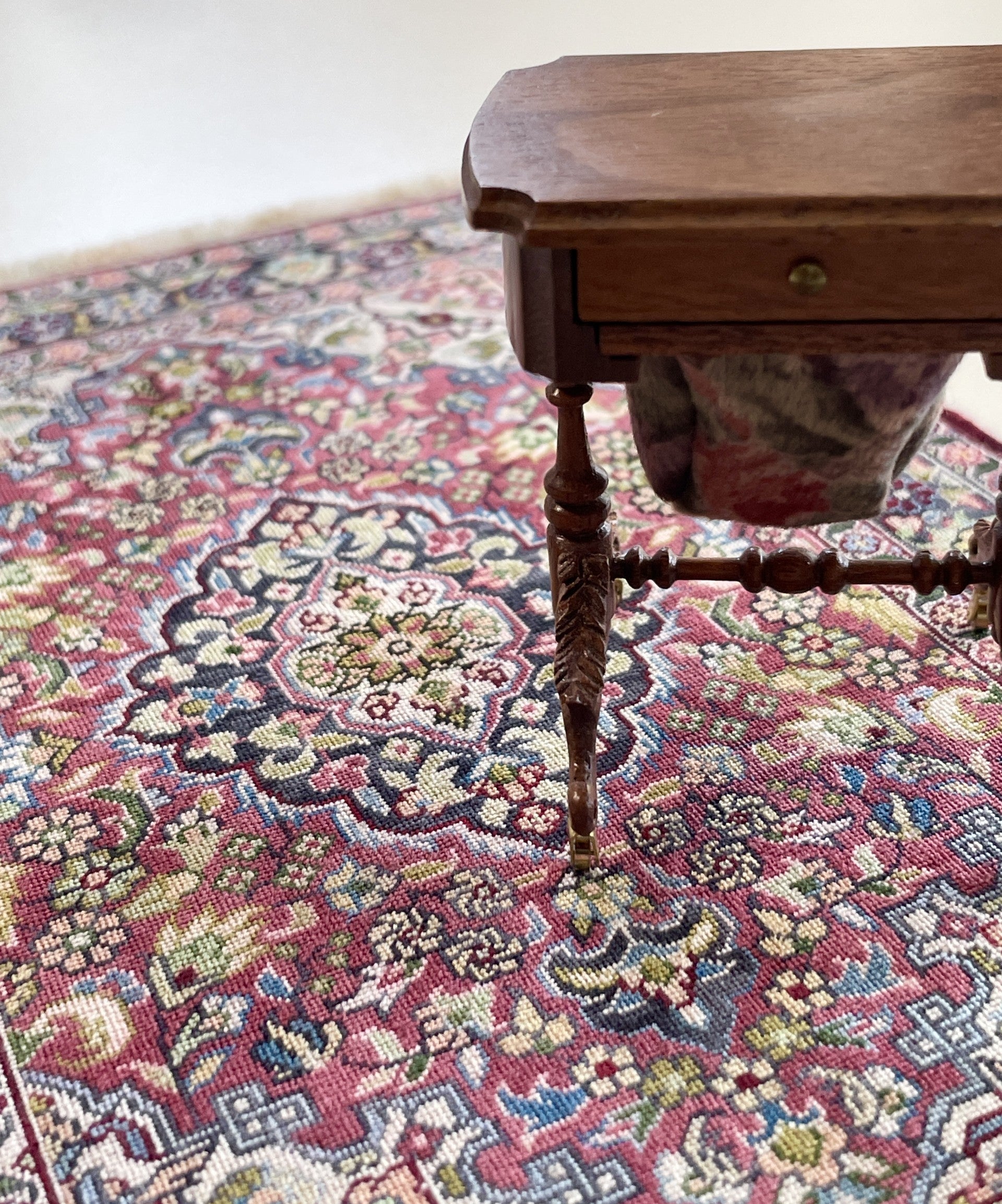 Dollhouse Miniature Petit Point Carpet Vesna